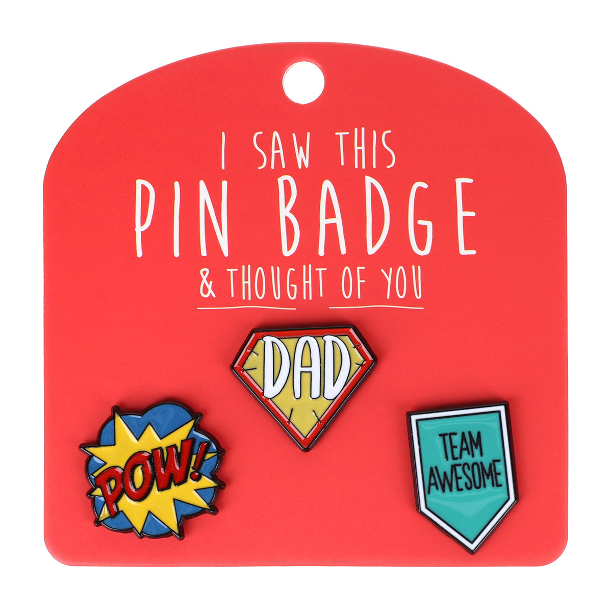 Set Of 3 'Super Dad' Pin Badges – Stands Out Ltd