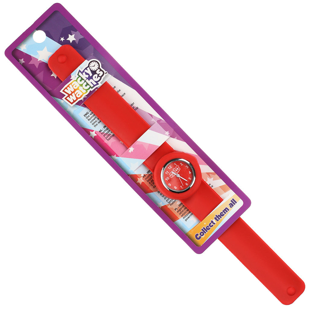 Red Silicone Slap Band Wacky Watch With A Red Watch Face – Stands Out Ltd